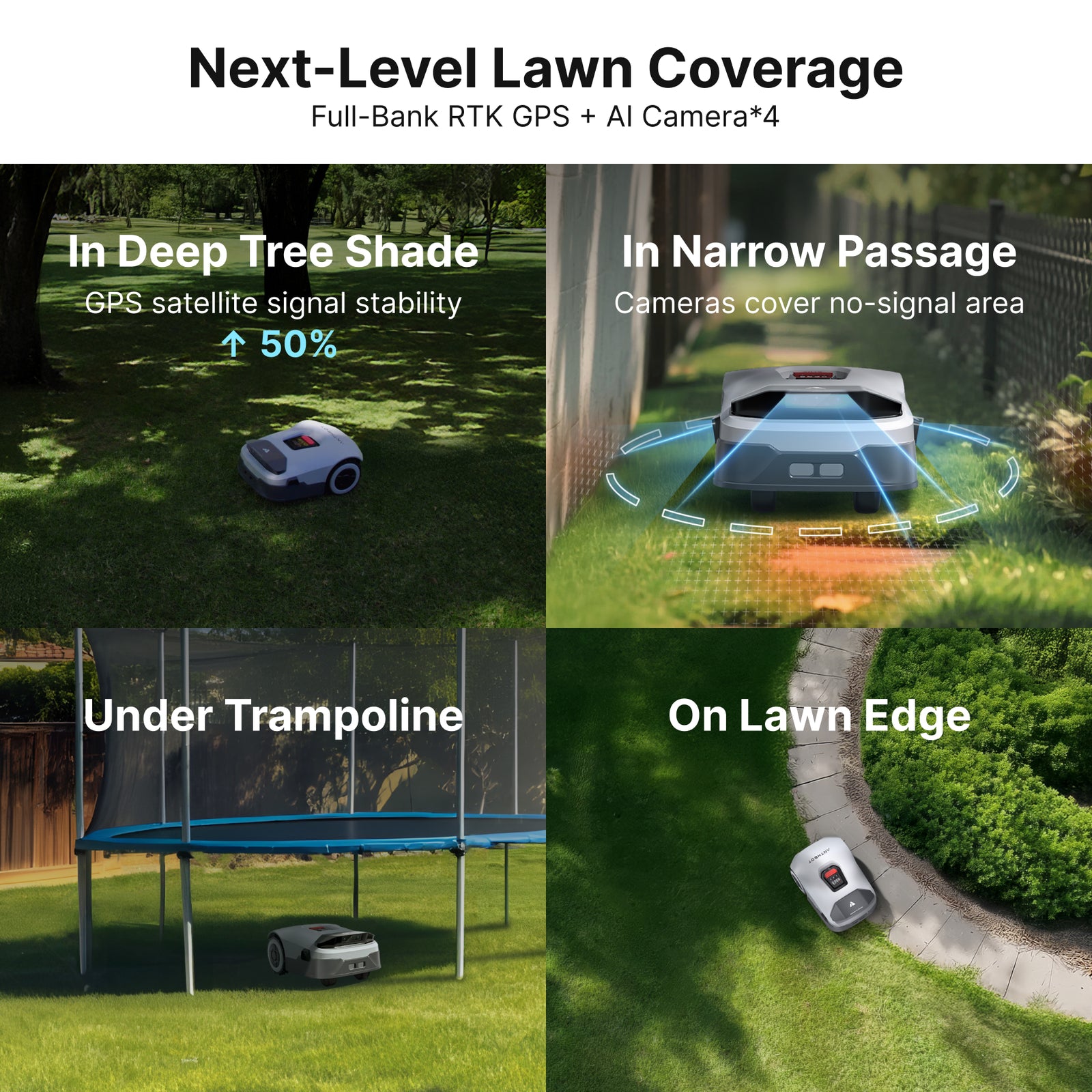 ANTHBOT Genie - AI Robot Lawn Mower Without Perimeter Wire