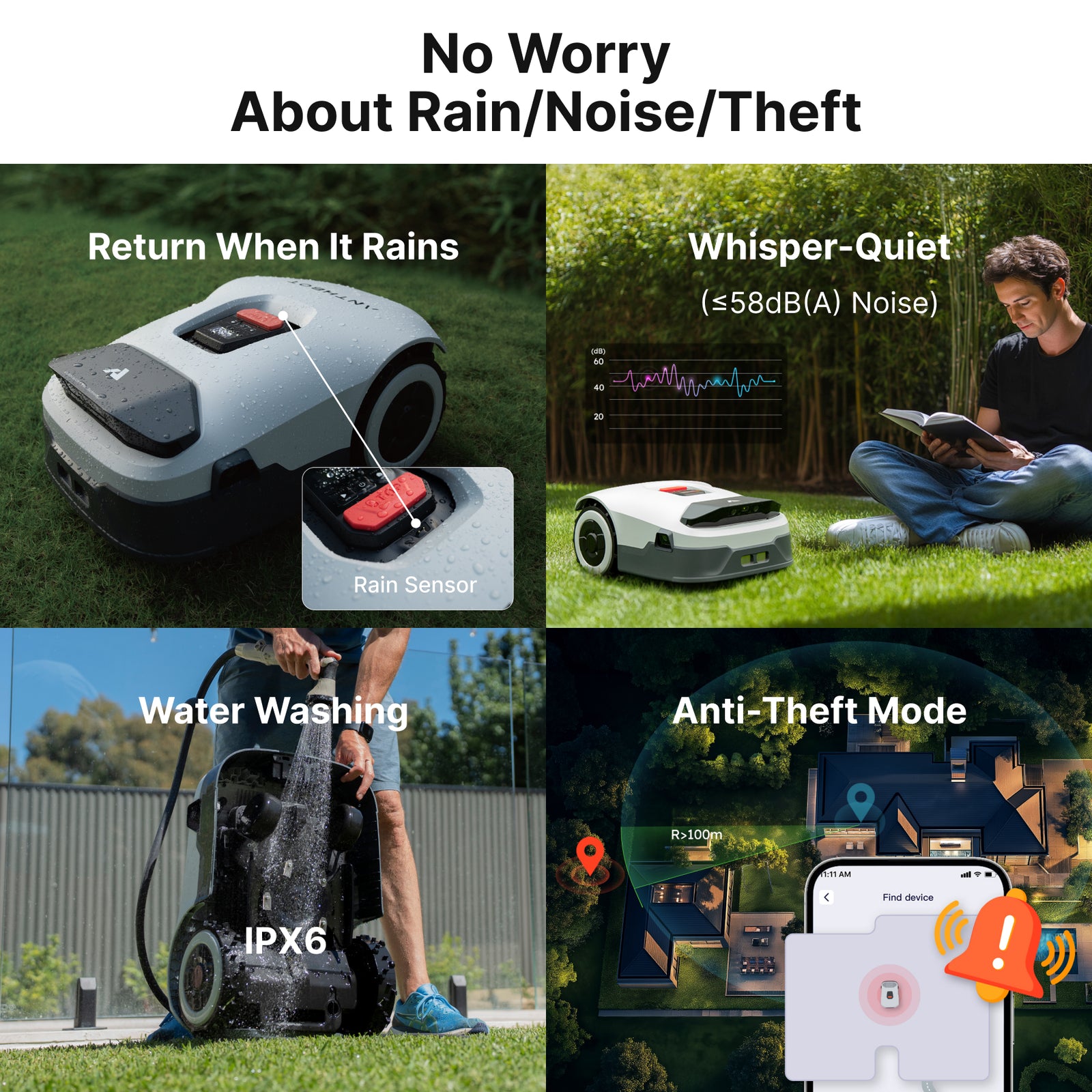 ANTHBOT Genie - AI Robot Lawn Mower Without Perimeter Wire